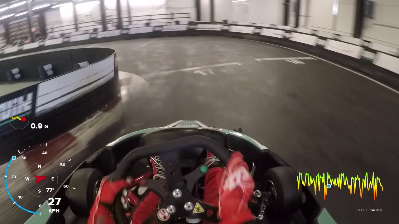 WIK Wavre Indoor Karting GoPro with telemetry - YouTube