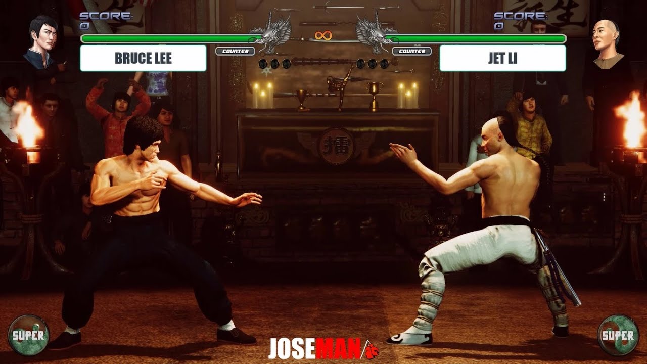 BRUCE LEE vs JET LI - Shaolin vs Wutang 2 - YouTube