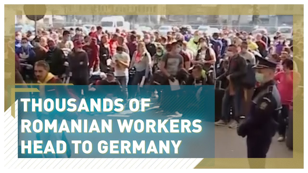 Thousands of Romanian farm workers head to Germany - YouTube