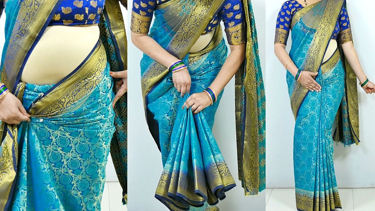 easy saree draping for beginners | draping with perfect plates ...