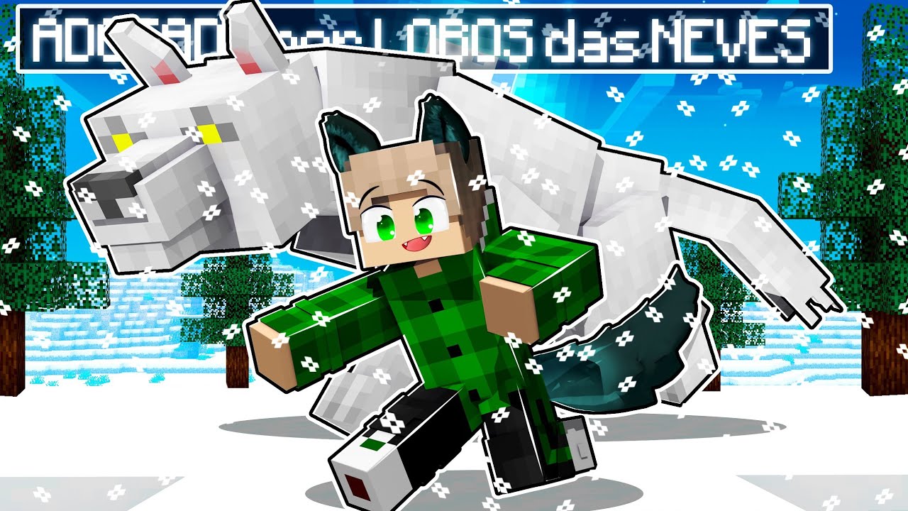 ADOTADO por LOBOS das NEVES no Minecraft! - YouTube