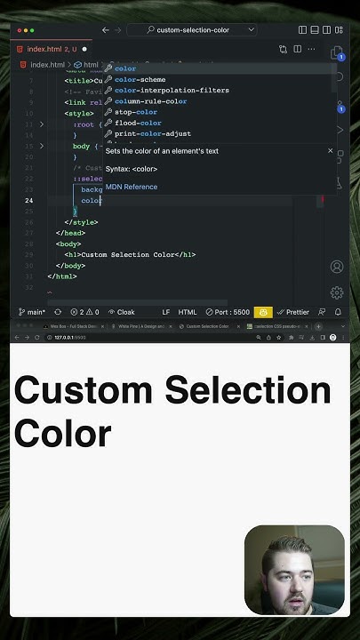 Custom Highlight Selection Color with CSS 🎨 - YouTube