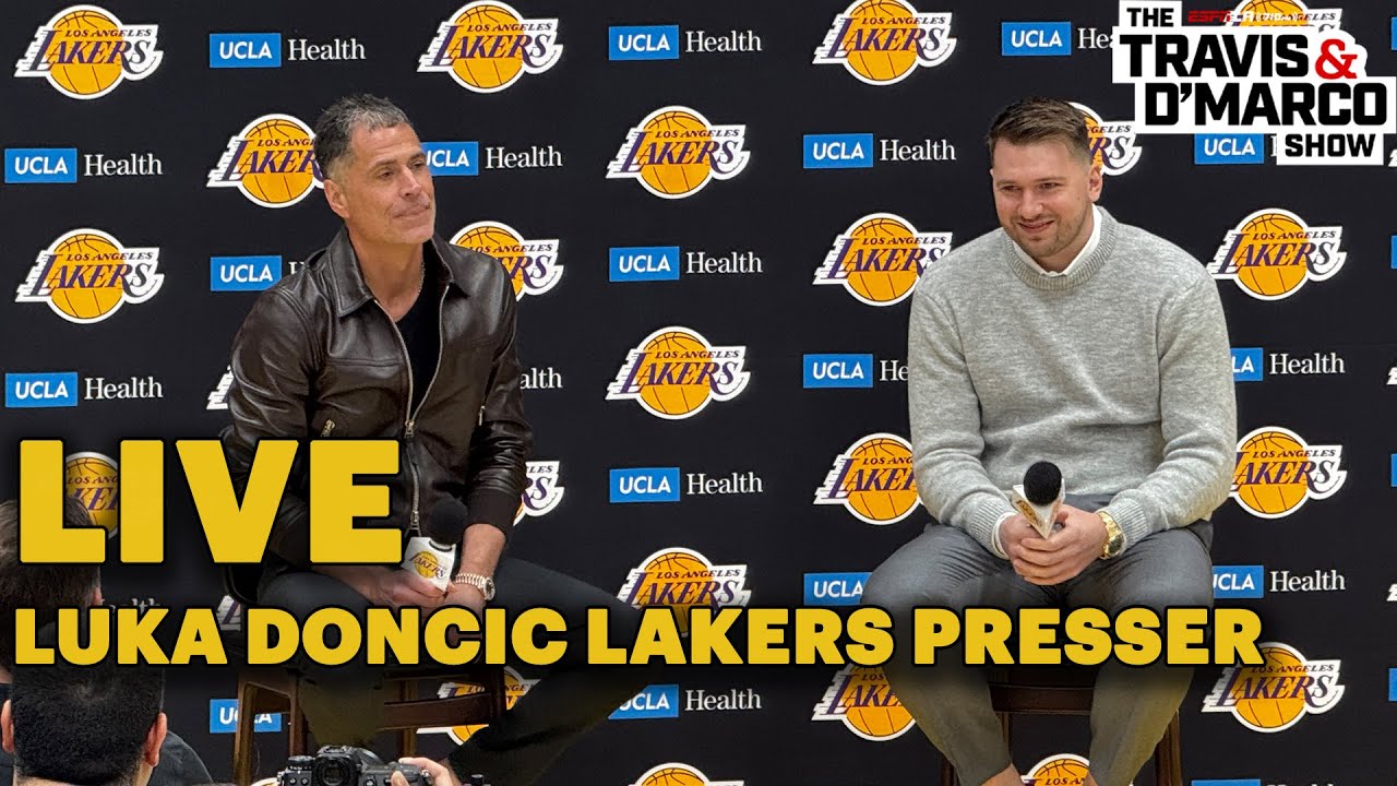 Luka Doncic Introduced as a Laker! Presser LIVE from UCLA HEALTH ...