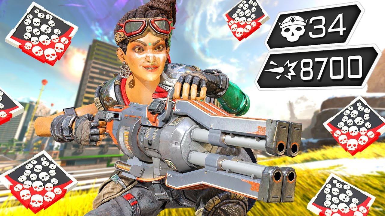 RAMPART 34 KILLS & 8700 DAMAGE IN JUST ONE GAME (Apex Legends Gameplay ...