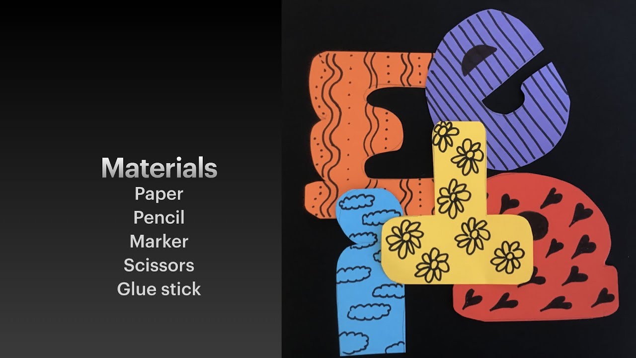 Name Collage Project (Henri Matisse inspired) - YouTube