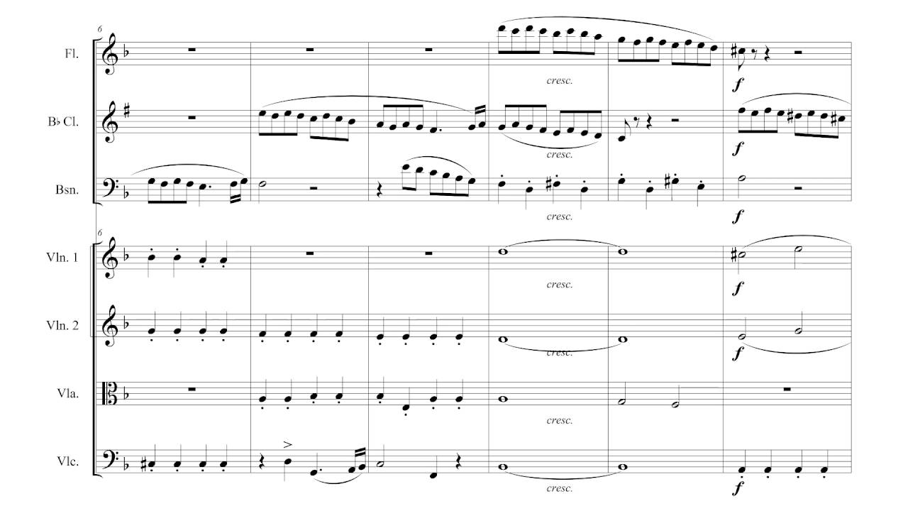 Moderato in D Minor for Wind & String Septet - YouTube