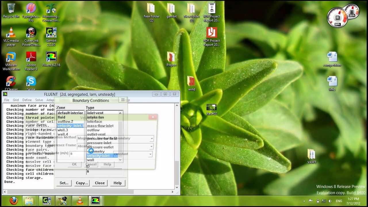 2D flow analysis Gambit + Fluent - YouTube