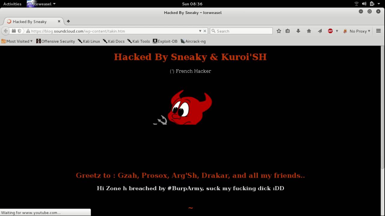 Zone-H & Soundcloud Blog Hacked by Moroccanwolf - Kuroi'SH (22/07/2016 ...