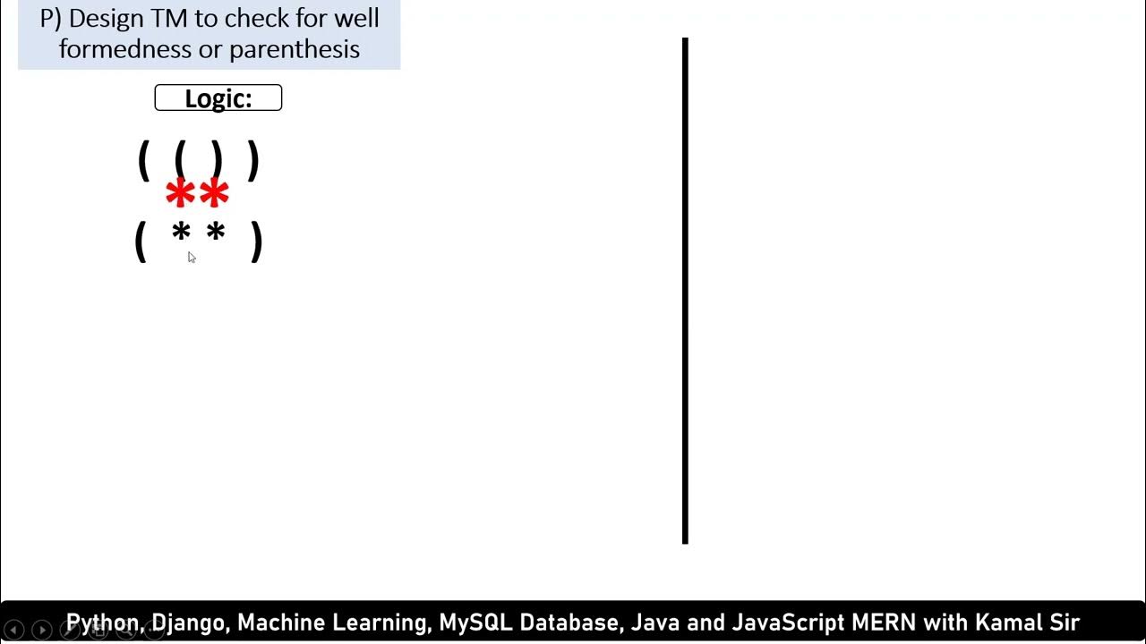 Dec 18 -- Q4 A 4 a Construct TM to check well formedness of parenthesis ...