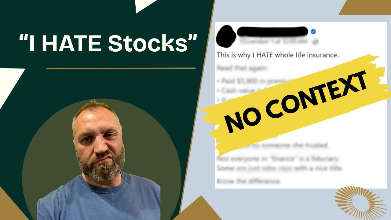 "I Hate Stocks" - Reaction - Whole Life Insurance Myths Debunked - YouTube