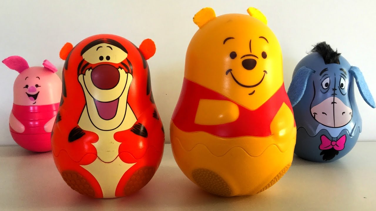 Winnie the Pooh Stacking Cups Surprise Eggs Tigger - YouTube