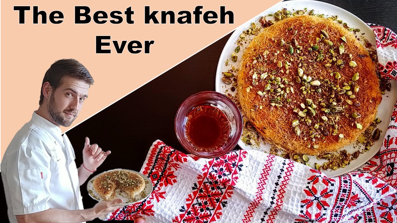 The Best Dessert with Shredded Phyllo Dough ~ Knafeh - YouTube