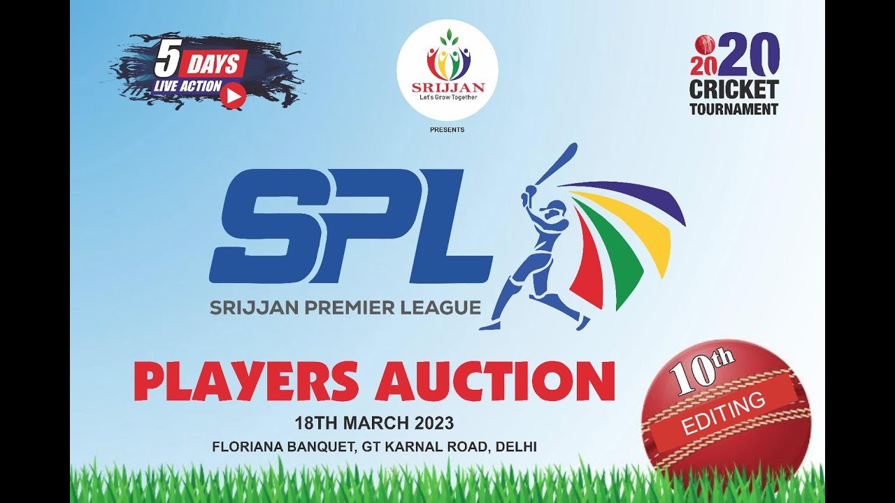 LIVE : Srijjan Premier League 10 Players' Auction 18 March, 2023 - YouTube