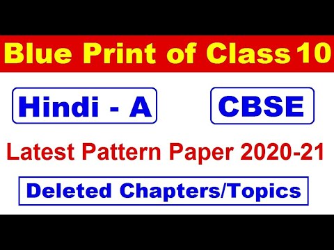 Blue Print of Class 10 Hindi 2021 | Class 10 Hindi A Blue Print 2021 ...