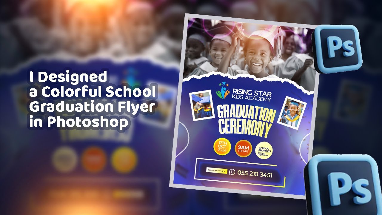 How I designed a School Graduation Flyer in Photoshop #graphicdesign # ...