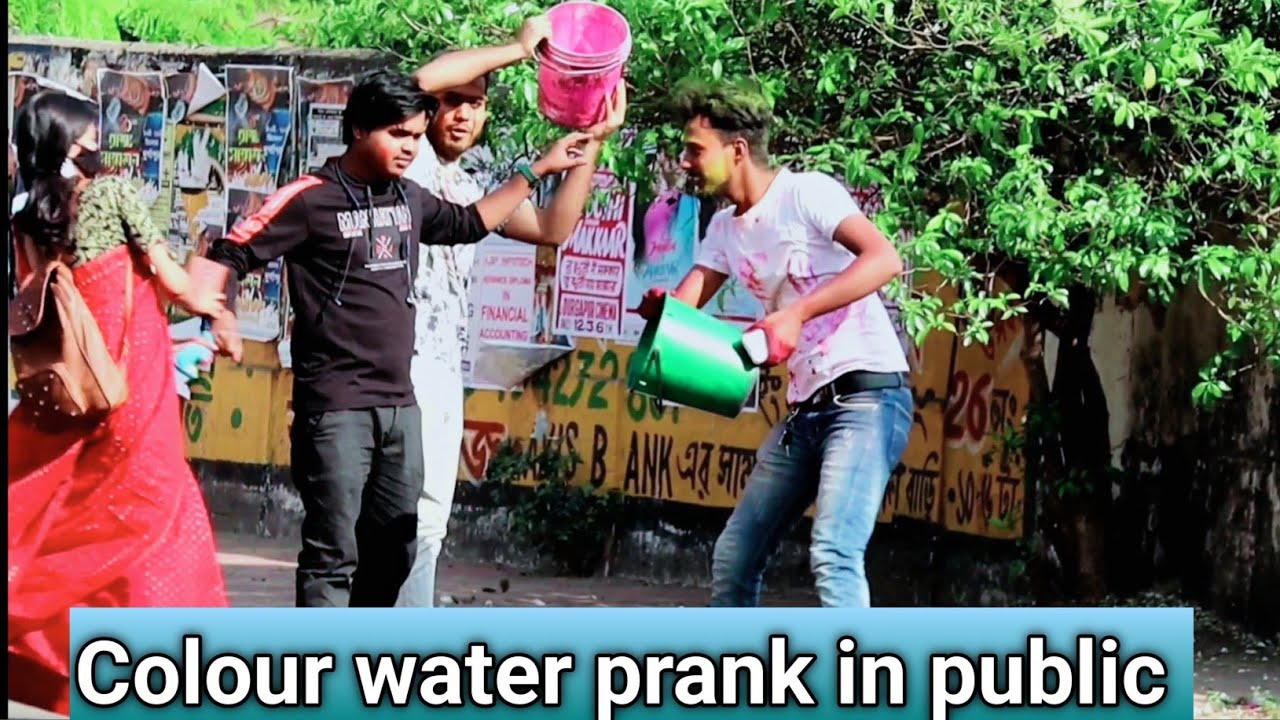 Colour Water Prank | Holi Prank | Water balloon prank - YouTube