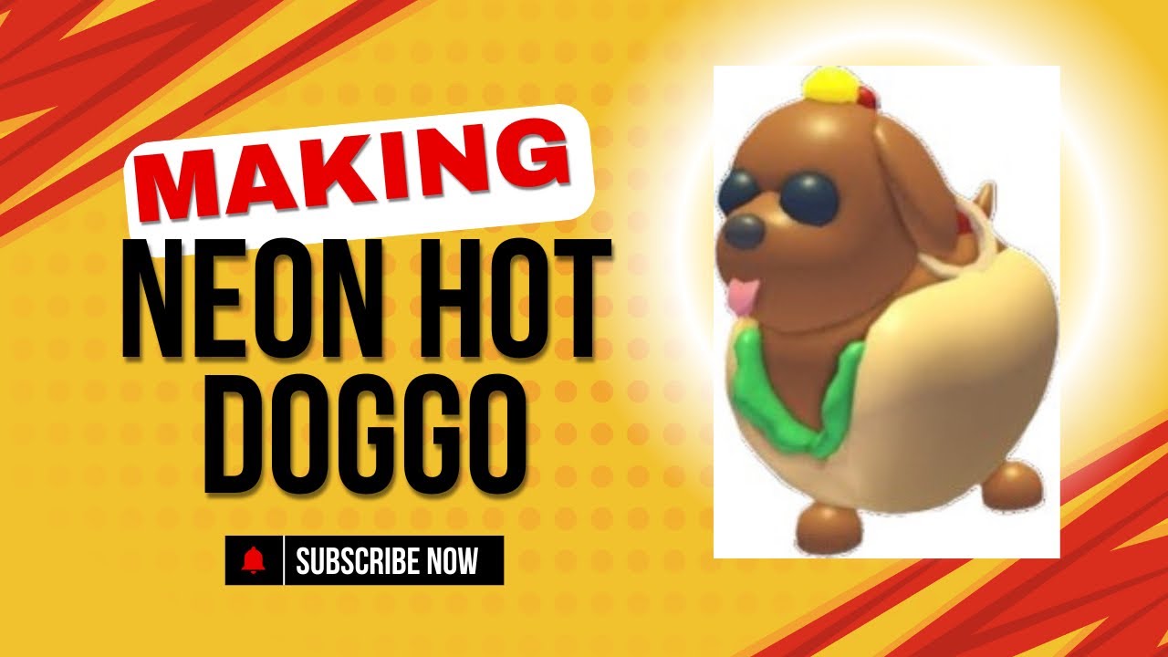 Making NEON HOT DOGGO in #robloxadoptme - YouTube