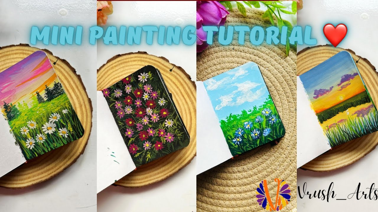 5 Simple Mini Painting Tutorial for Beginners :-) - YouTube