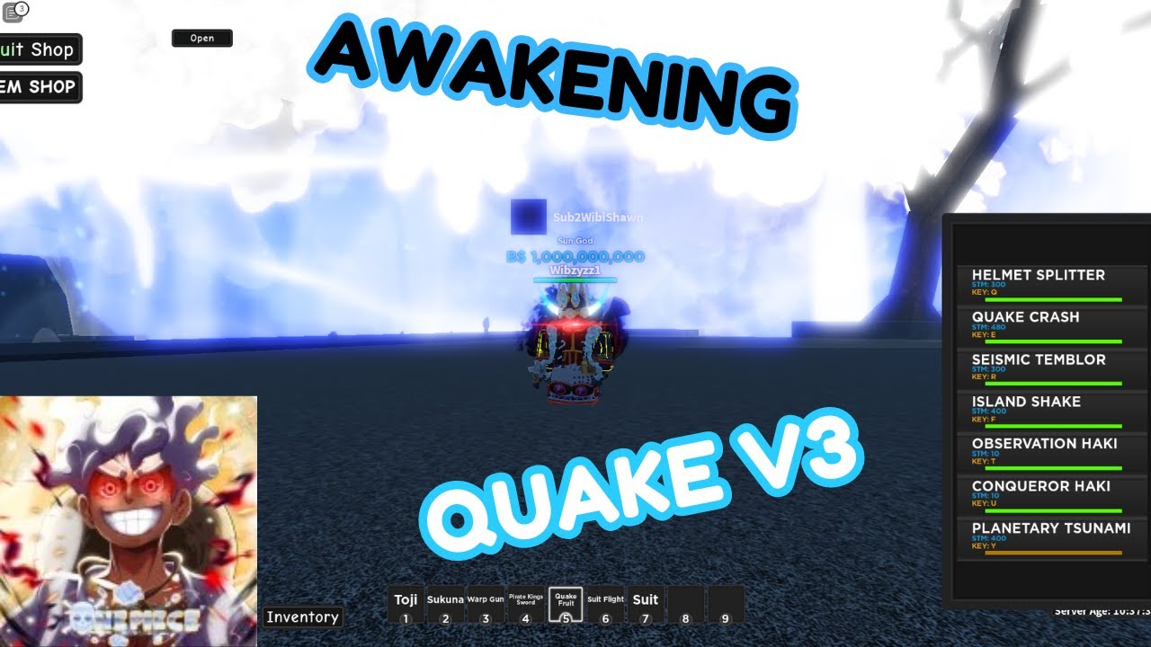 QUAKE KU SUDAH V3 DI GAME [AOPG] A ONE PIECE GAME - YouTube