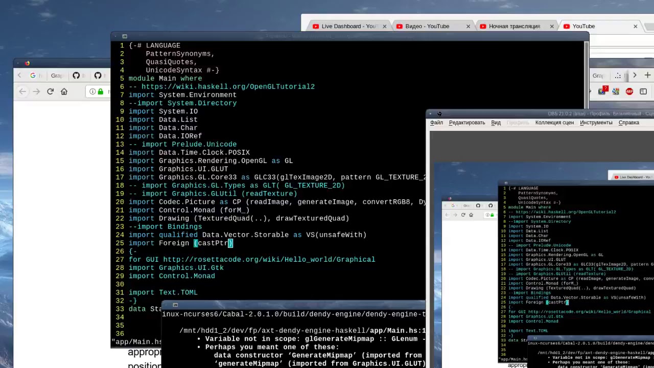 Ночная трансляция → Программирование на Haskell → OpenGL - YouTube
