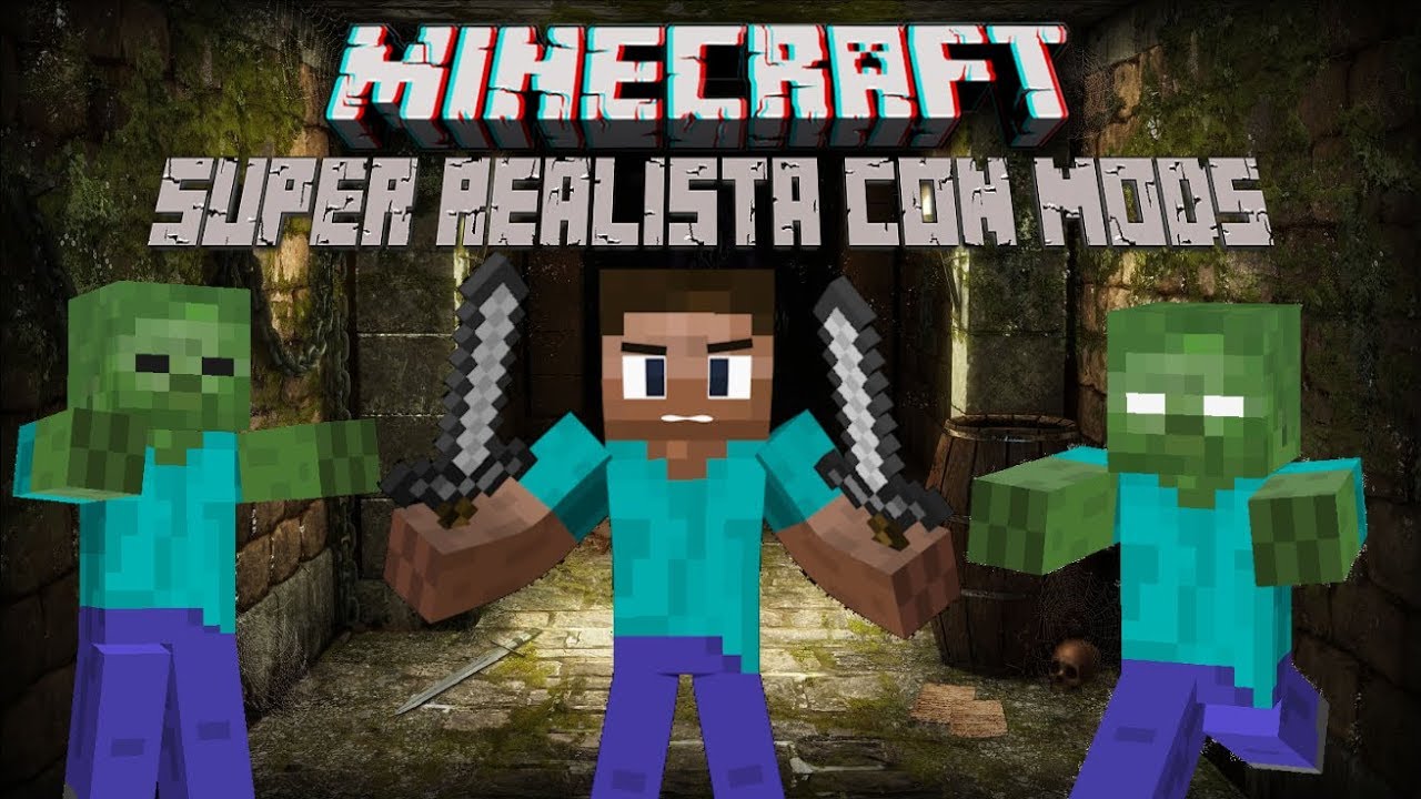 MINECRAFT SUPER REALISTA CON MODS - LA DUNGEON MORTAL #3 - YouTube