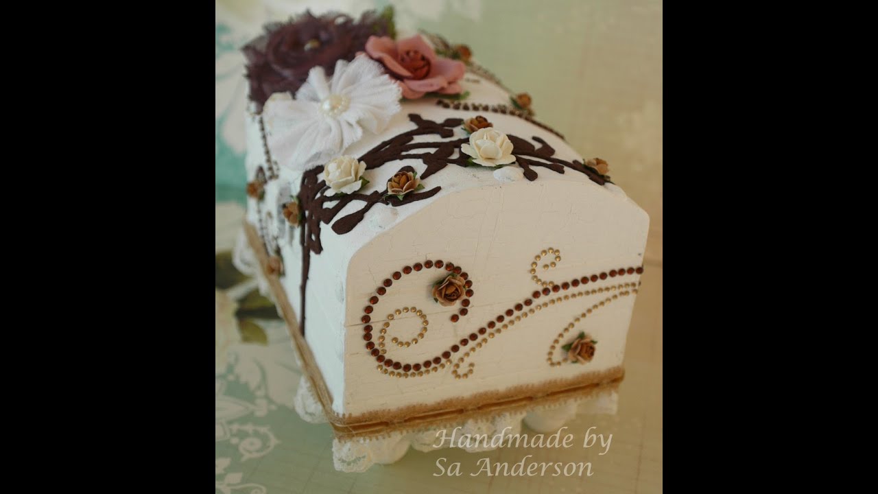 Altered treasure chest box tutorial - YouTube