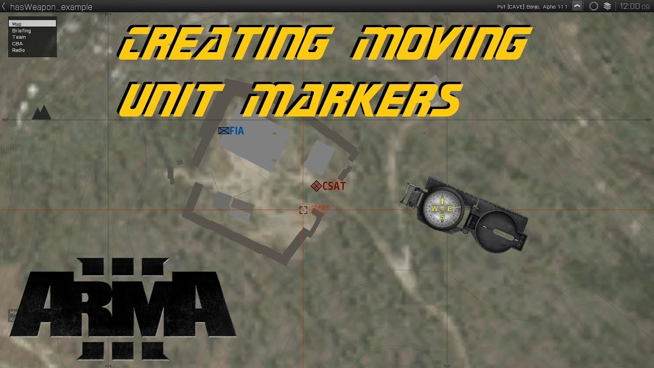 ARMA 3 Editor - Creating moving map markers - YouTube