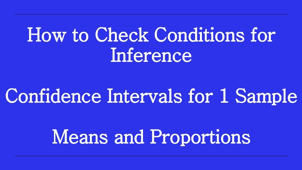 Checking Conditions for Inference — Confidence Intervals for 1 Sample ...