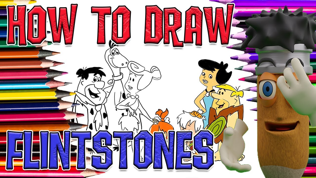How to Draw Flintstones all characters. Easy Step by Step Drawing - YouTube