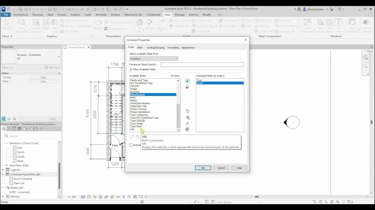 Revit Tutorials for Beginners: Generate Schedules for Your Building Projects - YouTube