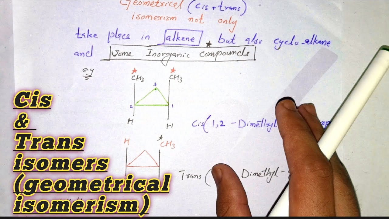 Cis and trans isomers ( geometrical isomerism) - YouTube