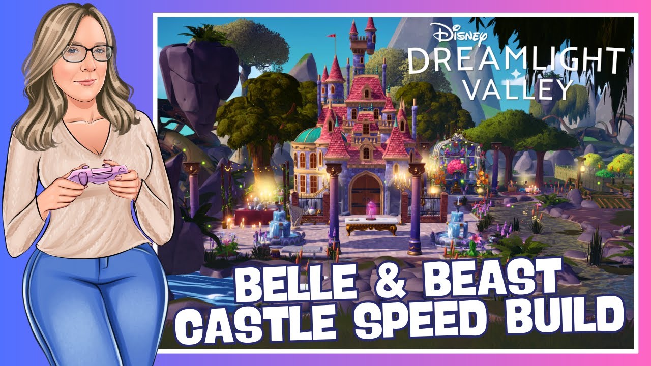 Belle and Beast Castle Build in Dreamlight Valley - YouTube