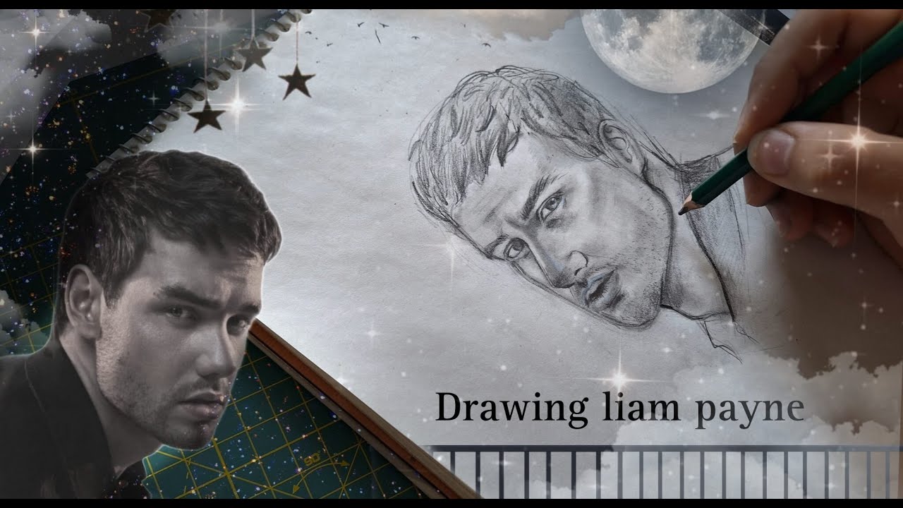 ‪drawing liam payne🖤 - YouTube