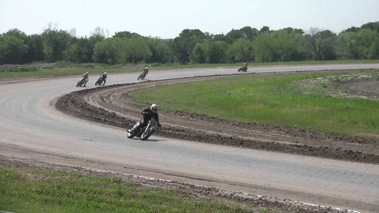 VDTRA Round 5 Flat Track Waco Eagles 1/2 Mile 4-1-12 Vintage 60+ Heat ...