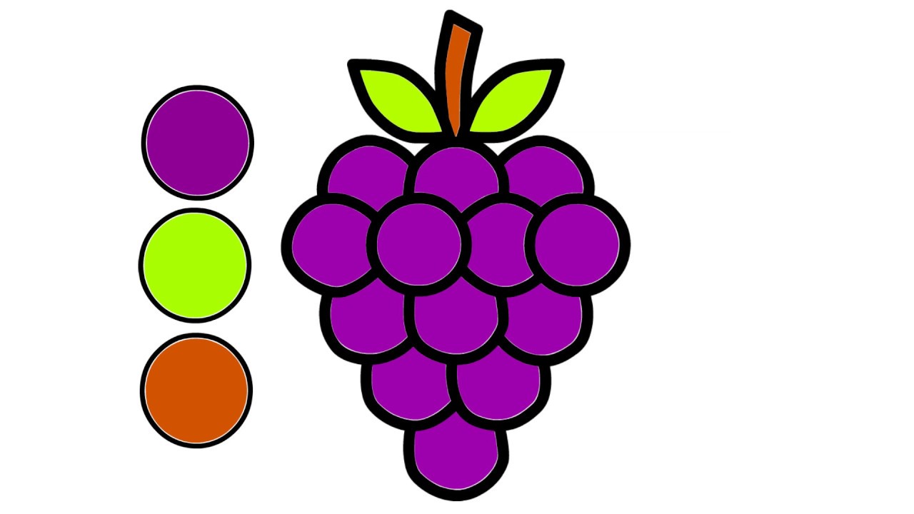 Wie zeichnet man Trauben | Zeichnen und Malen für Kinder - YouTube