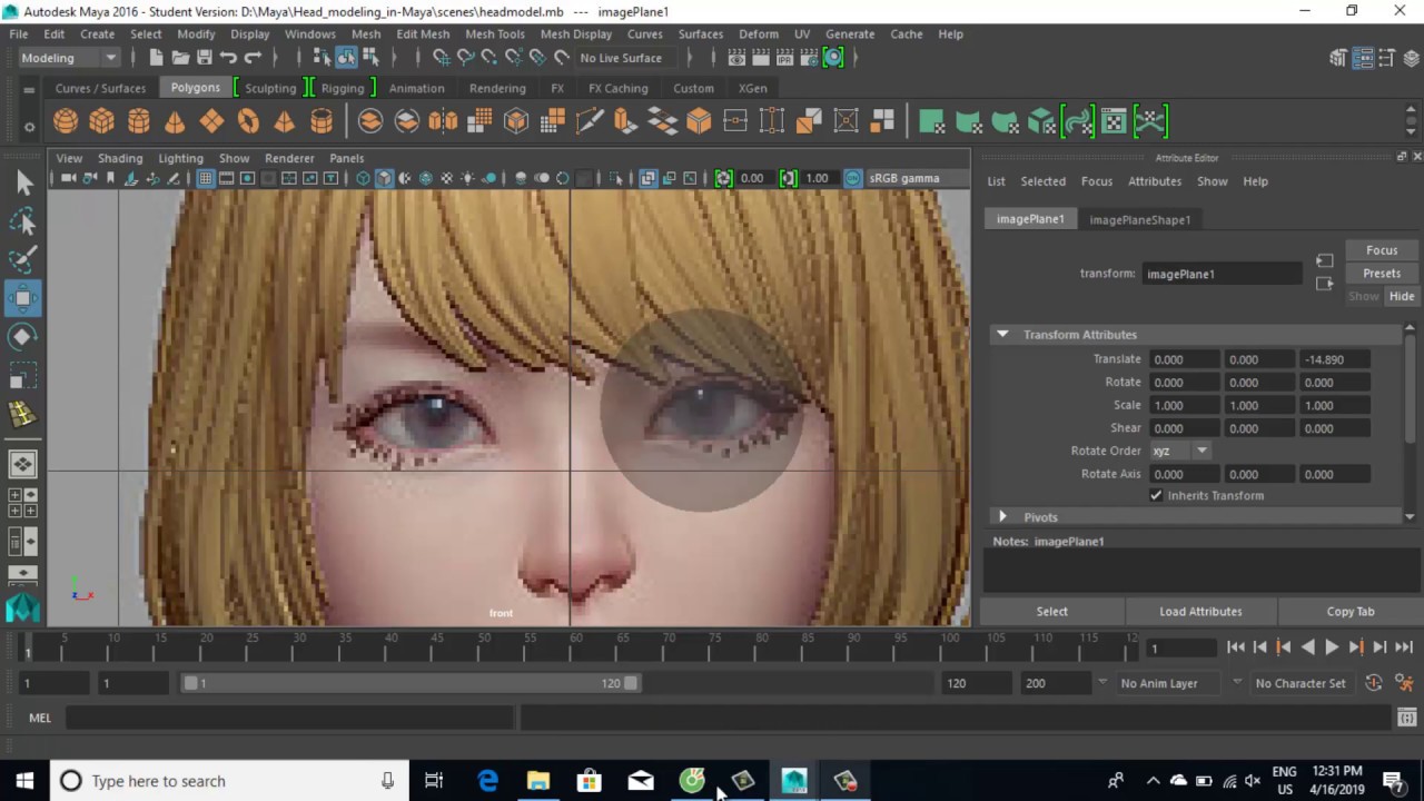Modeling eye ball in Maya - YouTube