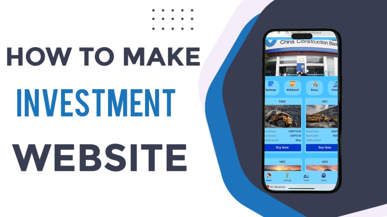 How to make your own investment website | investment website source ...