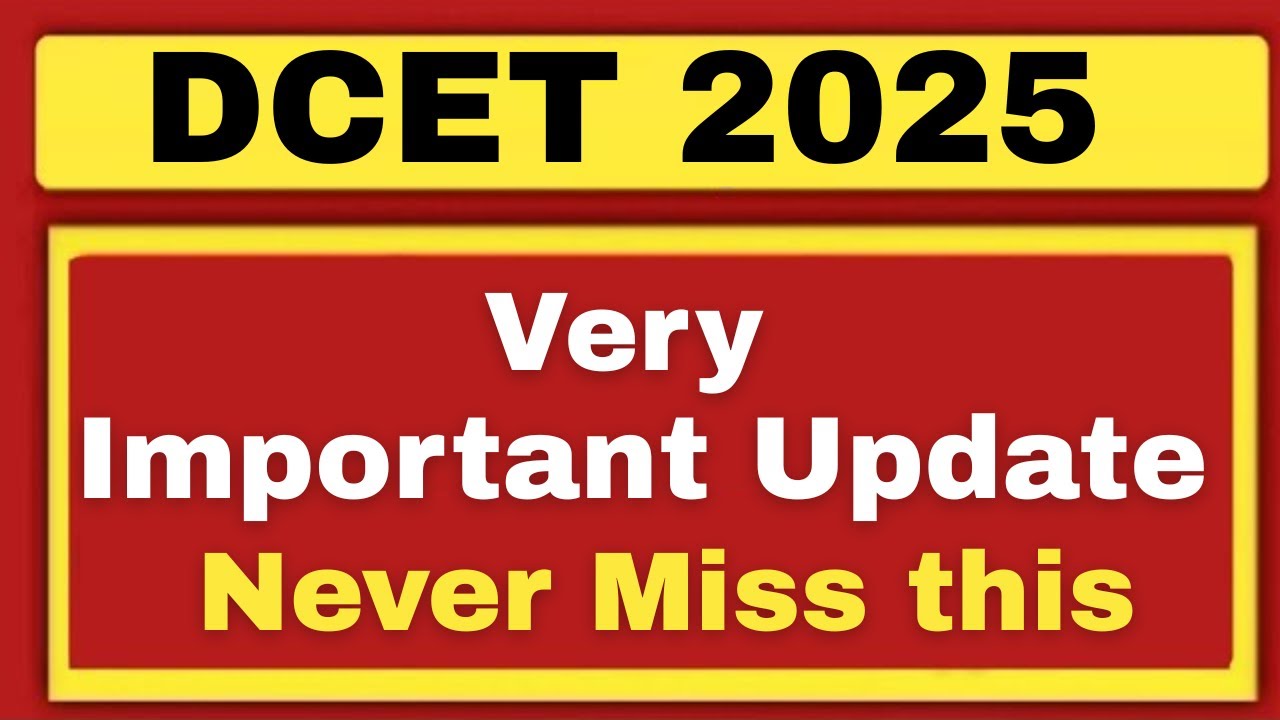 DCET 2025 ONLINE APPLICATION FILLING VIDEO-1 |Registration Process |HOw ...