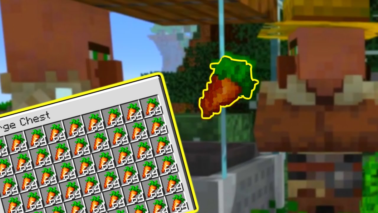 Minecraft Villager Automatic Carrot Farm | Minecraft 1.18 | Survival ...