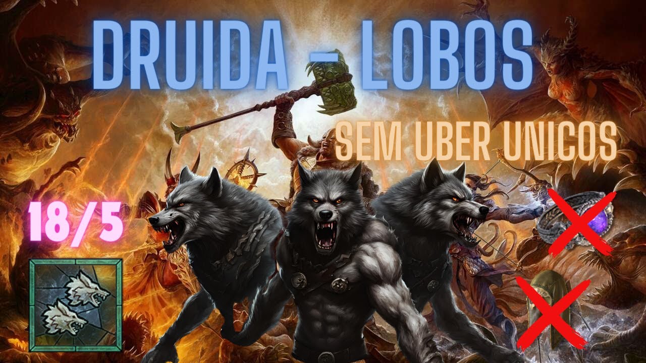 DIABLO 4 - DRUIDA - LOBOS (SEM UBER UNICO!!!!) - YouTube
