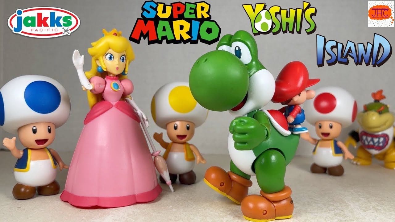 YOSHI! Princess Peach Super Mario Jakks Pacific 4 Inch Action Figure ...