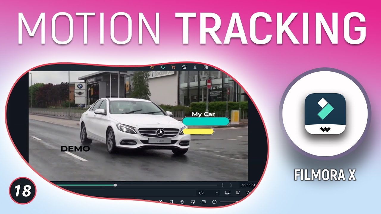 Filmora X Motion Tracking | Tutorial #18 | Track Text & Elements | Blur ...