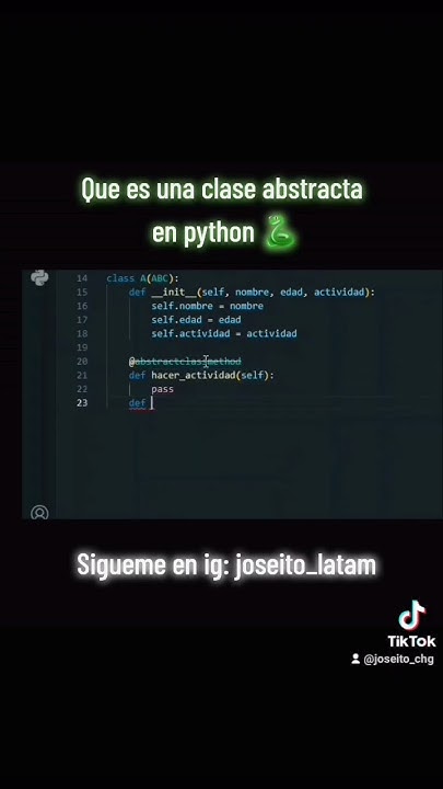 Que Es Una Clase Abstracta En Python 🐍physics Python Programming Coding Learnpython Youtube 