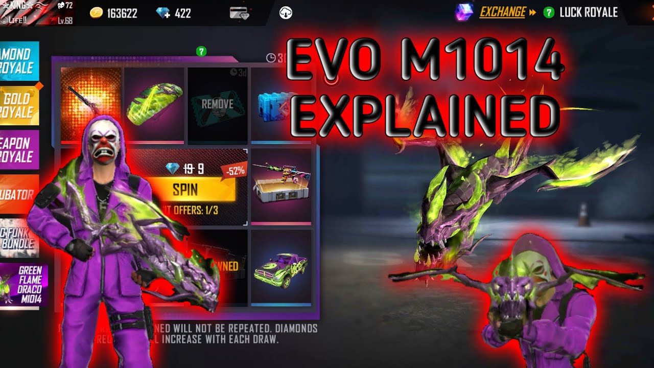 New EVO M1014 gun skin explained op M1014 100000 Diamond R.I.P Game ...