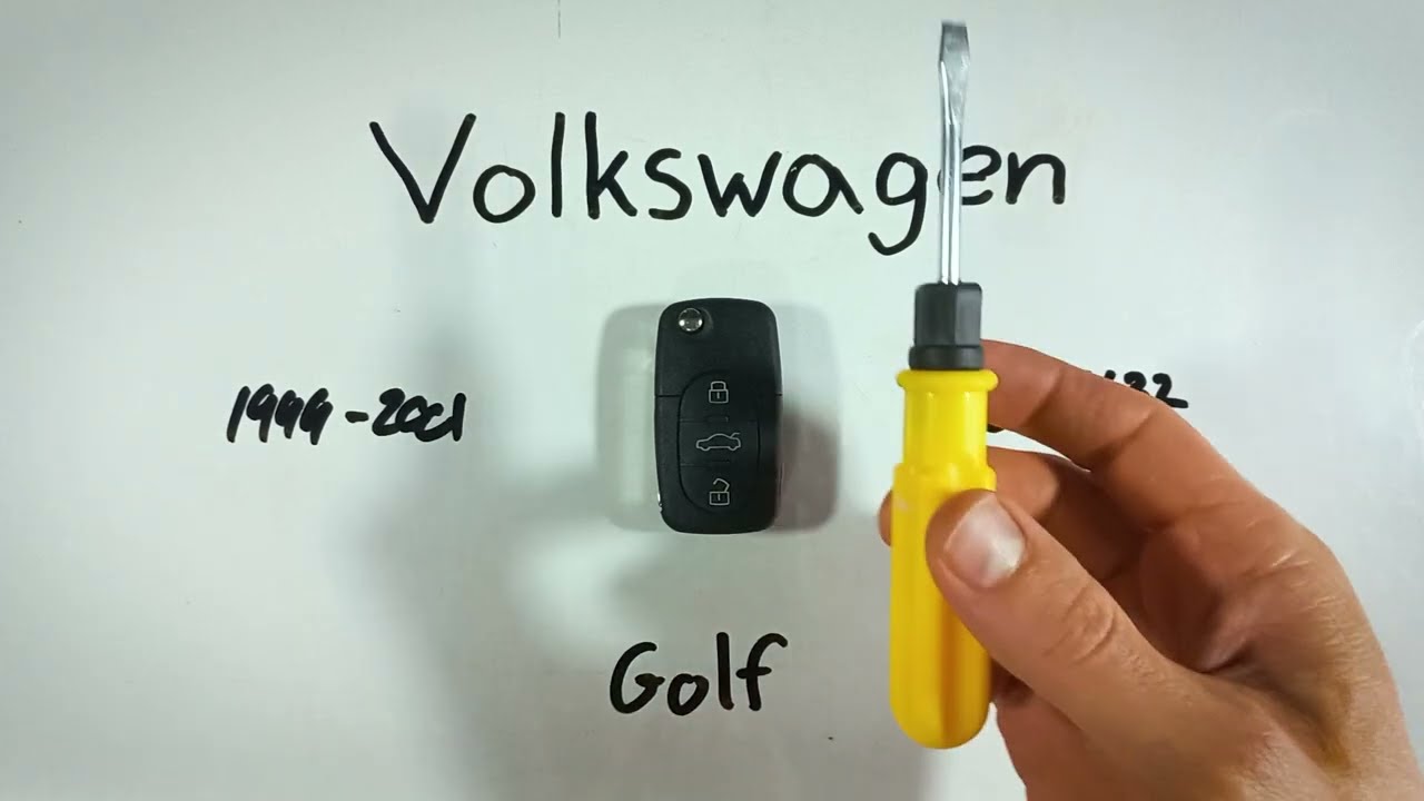 Volkswagen Golf Key Fob Battery Replacement (1999 - 2001) - YouTube