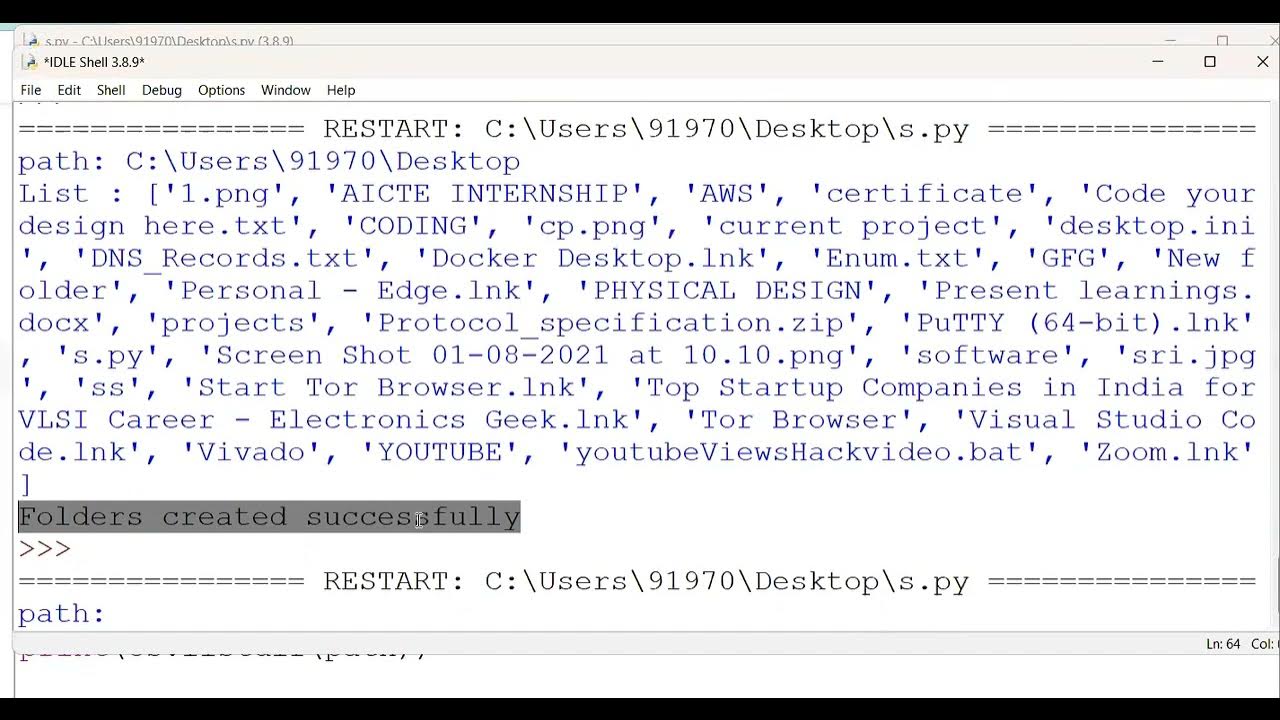 Os Module In Python Folder Handling In Python Directories In Os In Telugu Directories In Python