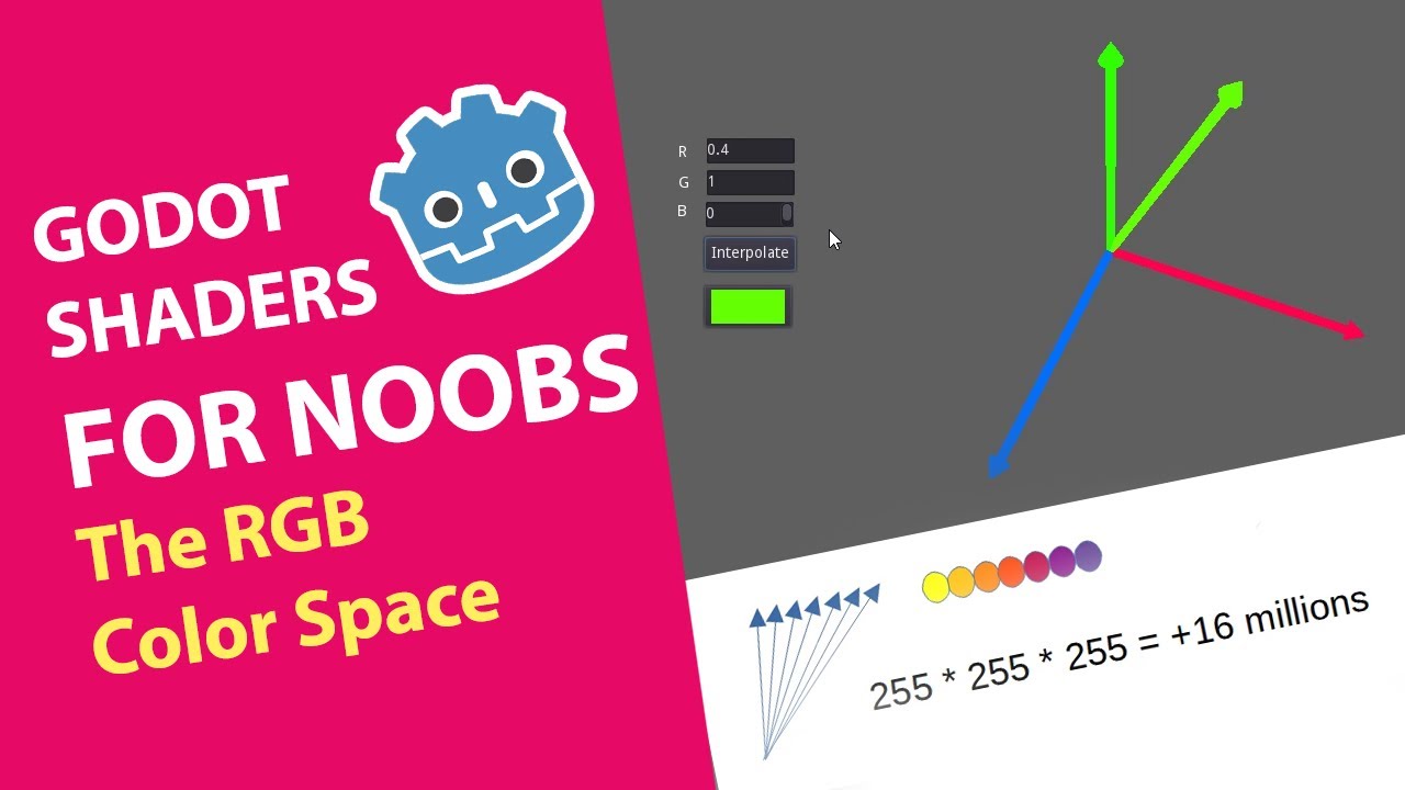 GODOT Shaders for NOOBS - 001 The RGB color space - YouTube