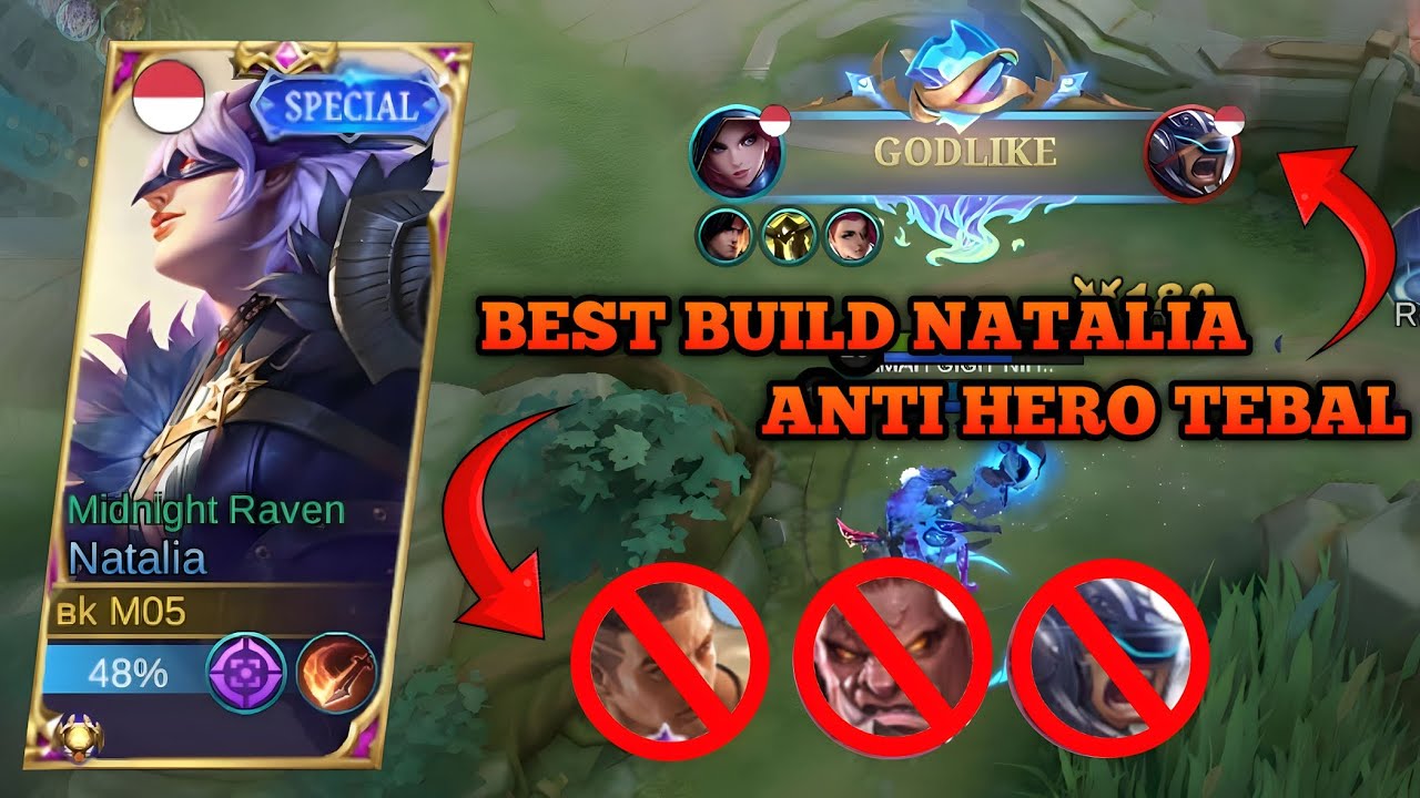 BUILD NATALIA ANTI TANK | NATALIA MLBB | GAMEPLAY NATALIA | BUILD ...
