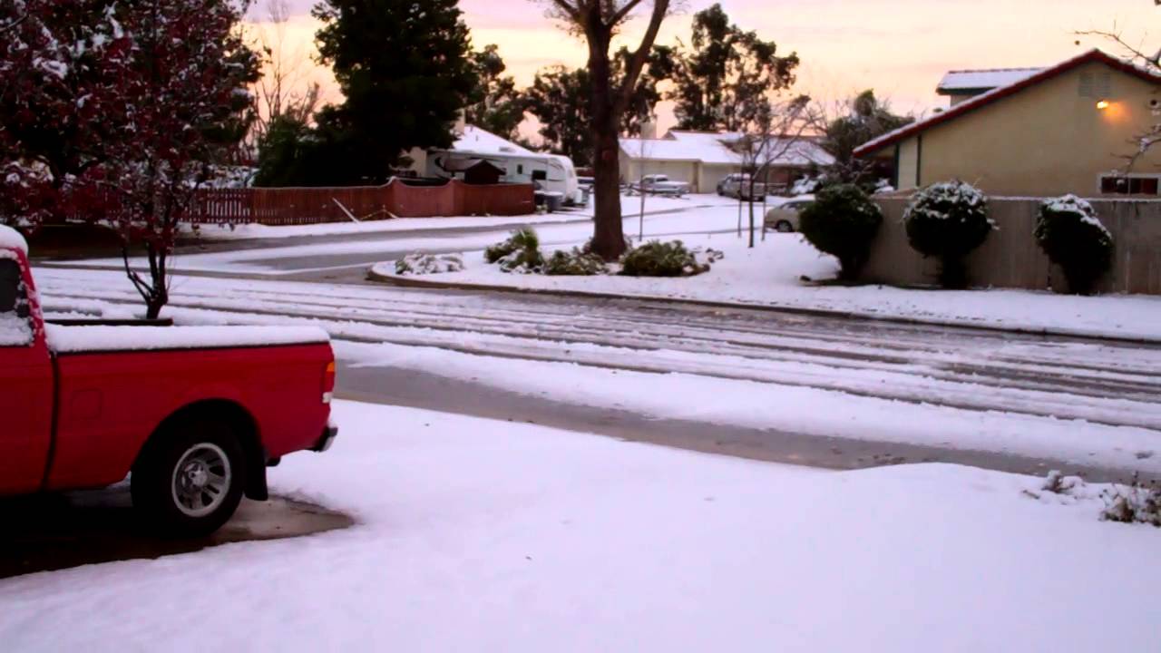 Snow in Wildomar. - YouTube