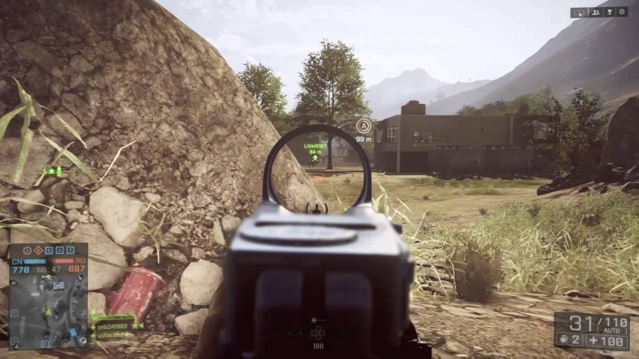 BF4 PS4 Aiming practice with AK-12 - YouTube